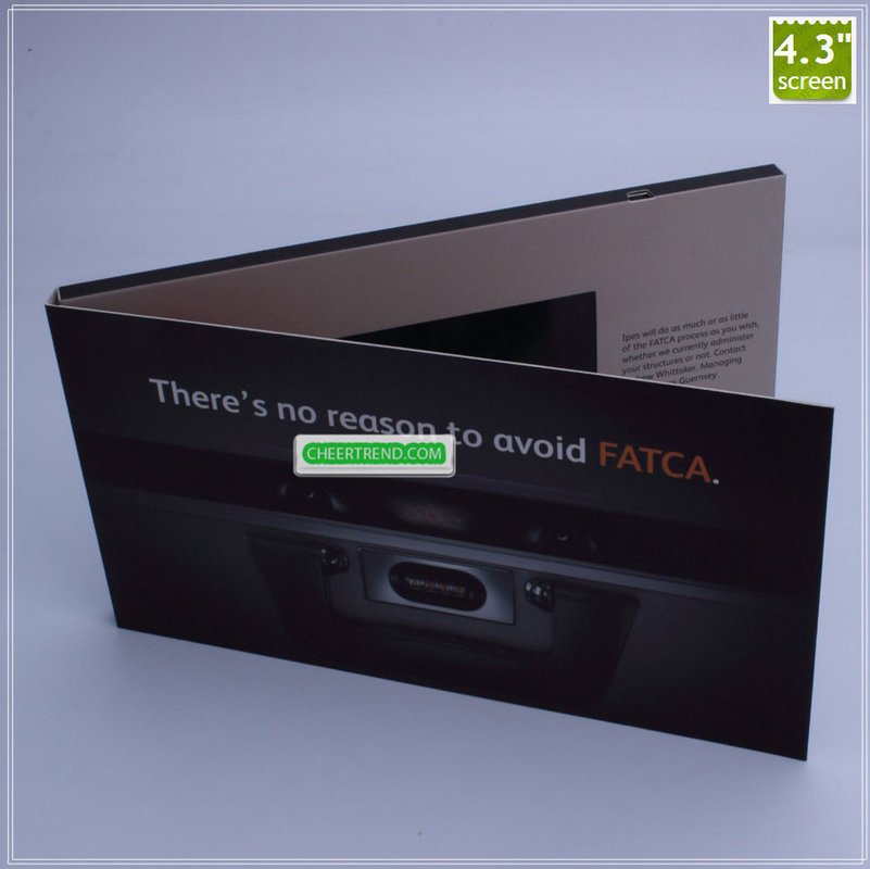 Hot Selling Custom 4.3 Inches Lcd Video Card,Video Brochure,Video Booklet For Wedding Invitation
