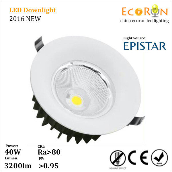 high power ac85-265v dimmable 30w cob led downlight 3000k with 3 years warranty