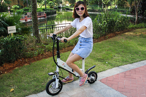 Folding 14 Inch Small Electric City Bike Lithium Battery Powered CE Certificate