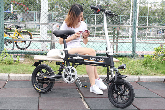 14 Inches Small Electric City Bike / Fold Up Electric Scooter Battery Operated For Adults