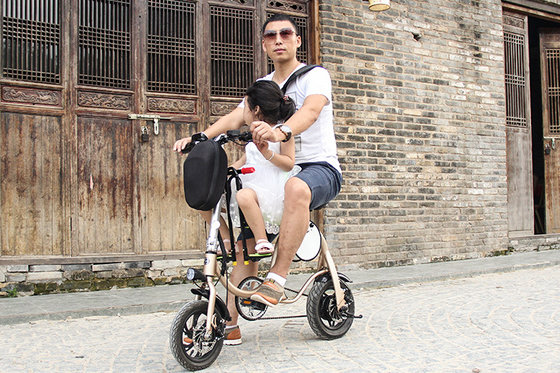 12  Inch Lithium Battery Powered Mini Electric Bicycle With Portable Collapsible Frame