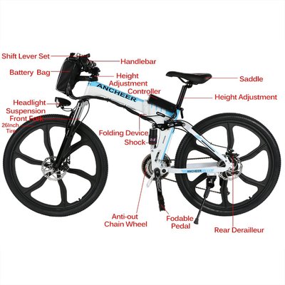 Lightweight Adults Electric Assist Bicycle With Mechanical Front And Rear Disc Brake