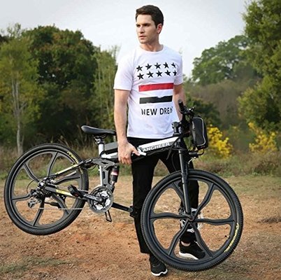 Lightweight Adults Foldable Electric Bike With Li Battery And Magnesium Alloy Wheel