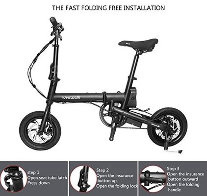 36V 250W Lightweight Folding Electric City Bike Scooter With Seat And LCD Display