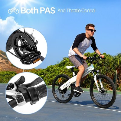Comfortable Electric Battery Powered Bicycles , Electric Mountain Bike For Adults
