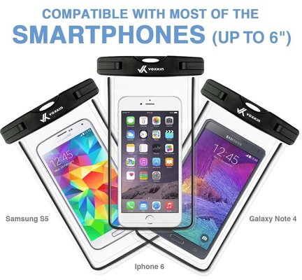 TPU Material Waterproof Phone Bag Holder For Swimming / Running / Snorkeling