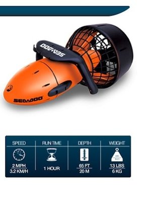 Portable Electric Powered Sea Scooter For Water Sports Diving / Underwater Snorkel