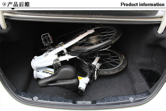 Black White Orange Color Electric Folding Bike Lightweight With CE Certification