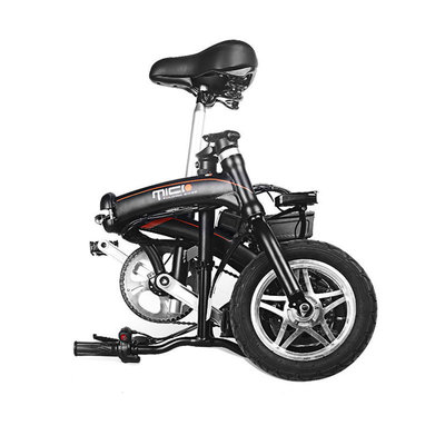 C1 Light Handy Black Collapsible Electric Bike DC 36V 250W Detachable Battery