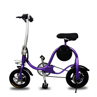 Eco Friendly Champagne Electric Folding Bike Lightweight Road Bicycle Max Speed 25Km/h