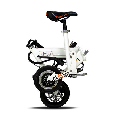 TUHUAN Aluminum Collapsible Electric Bike Portability Black / White 120kg Load Bearing