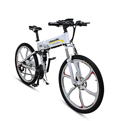 HANMA Folding Electric Bicycle 36V Adjustable Seat Height Multi - Color With Soft Tail