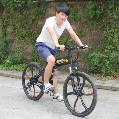 Disc Brake Folding Electric Bike 250w 80km Range With 36V 10.4Ah Hidden Battery