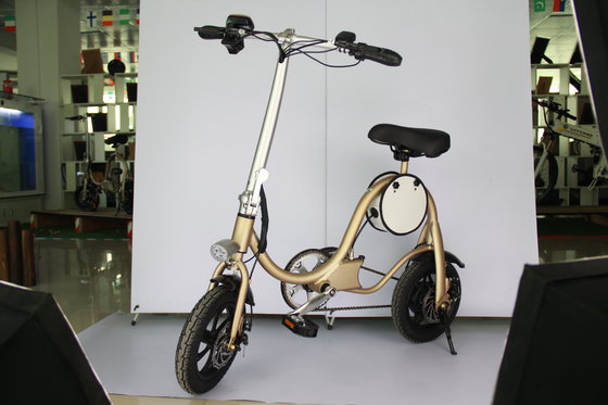 80cm Wheelbase Folding Electric Bike Aluminium Alloy Body 250W 12 Inch Long Lifespan