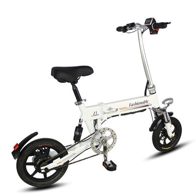14 Inches 250W Folding Electric Bike Aluminium Alloy Body LCD Screen Meter