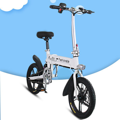 Collapsible Fold Up Electric Bike , Lightweight Folding Bike 36V 250W 16 Inches