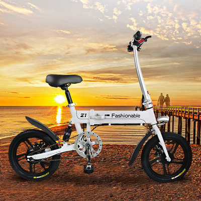 Collapsible Fold Up Electric Bike , Lightweight Folding Bike 36V 250W 16 Inches