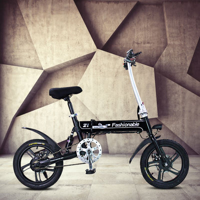 Aluminium Alloy Folding Electric Bike 250W 16 Inches Front / Rear Disc Brake