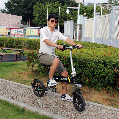 Disc Brake Folding Electric Bike 250 Watt 7.8 AH Hidden Contact Battery Installation