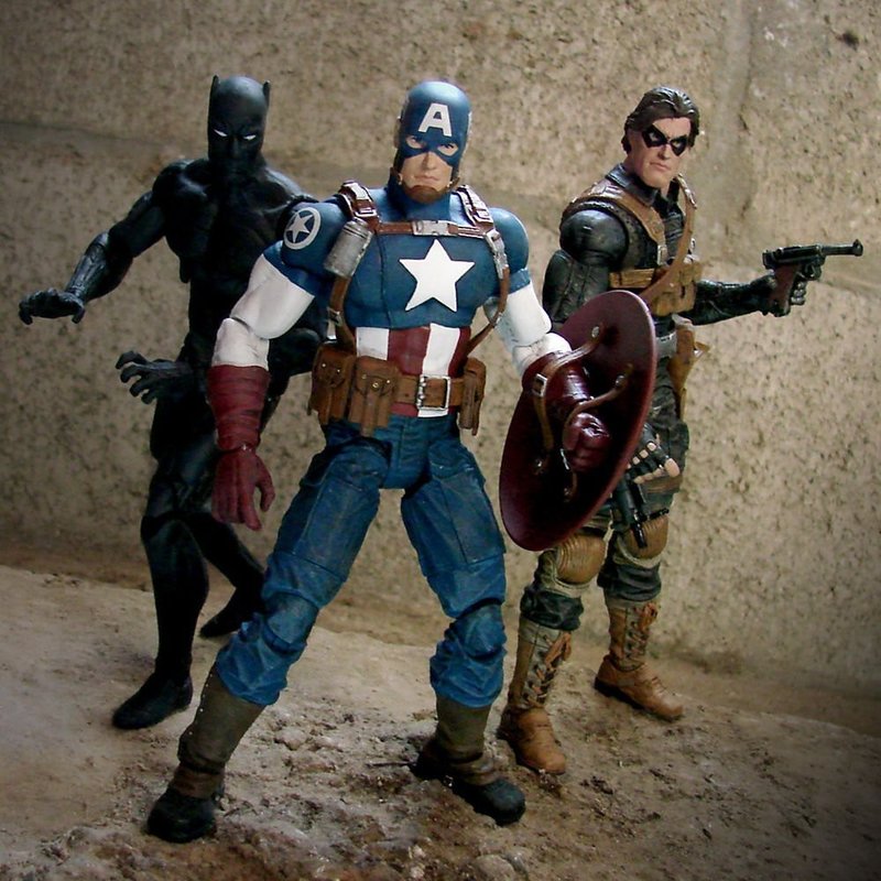 Popular Superhero Action Figures Plastic Baby Toys Captain America 3D Modle