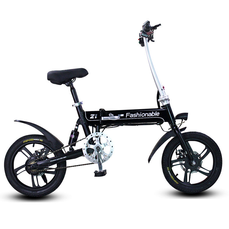 16 Inches Z1 Folding Electric Bike , Super Light Fold Up Electric Bike PP Material