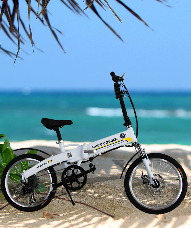 Black White Orange Color Electric Folding Bike Lightweight With CE Certification