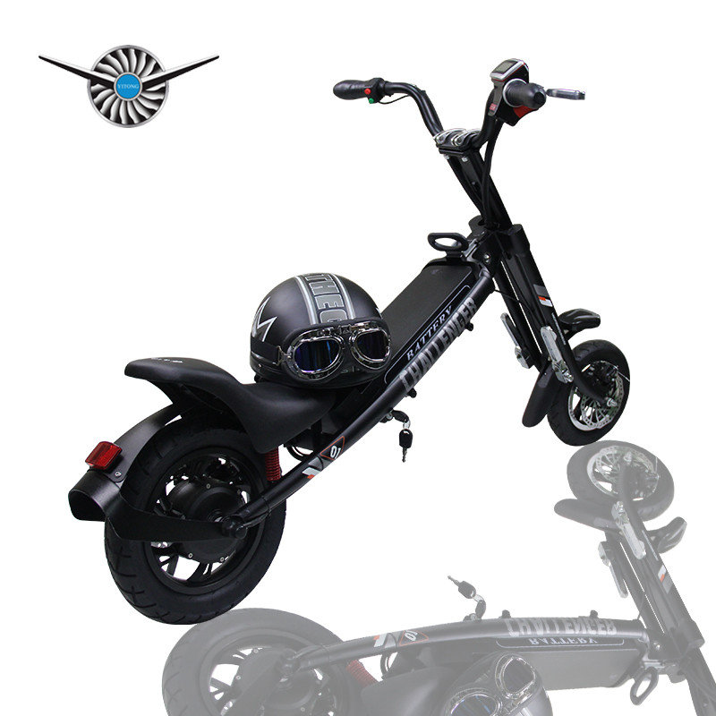 Tide Harley Foldable Electric Bike 12 " 250W Adult Lithium Battery Installation