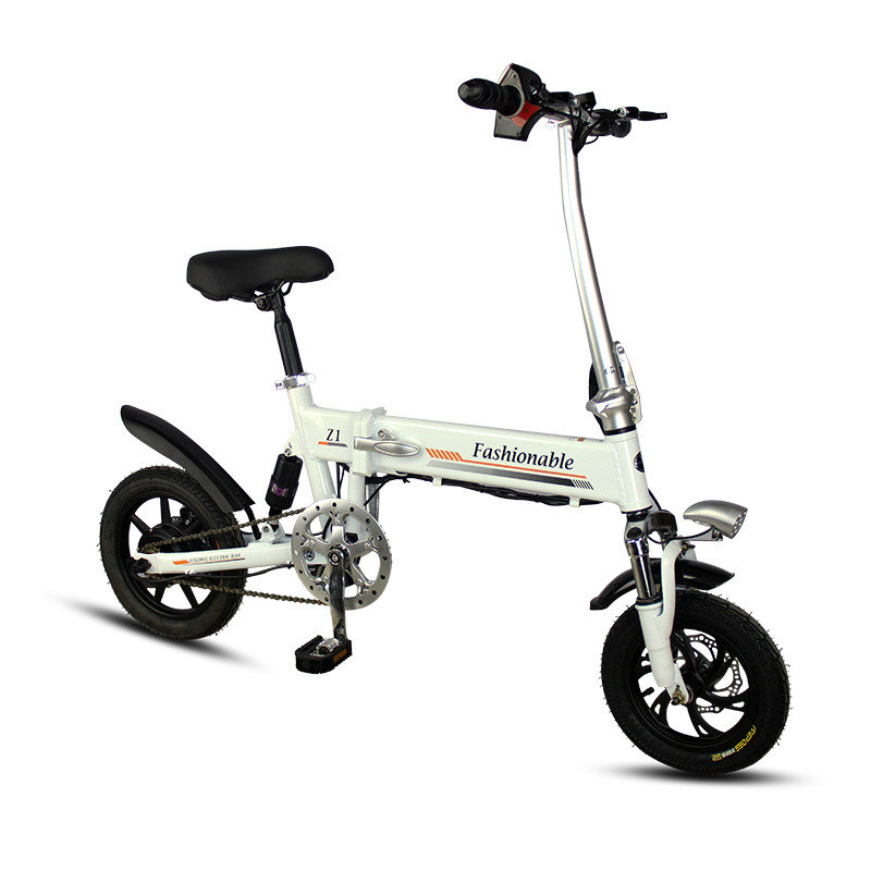 Color Black / White Folding Electric Bike YT Z1 6061 Aluminum 12/14/16 Inch