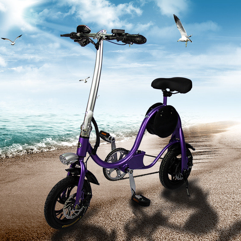 Aluminum 6061 Material Fold Up Electric Bike , Foldable Electric Scooter YT S1