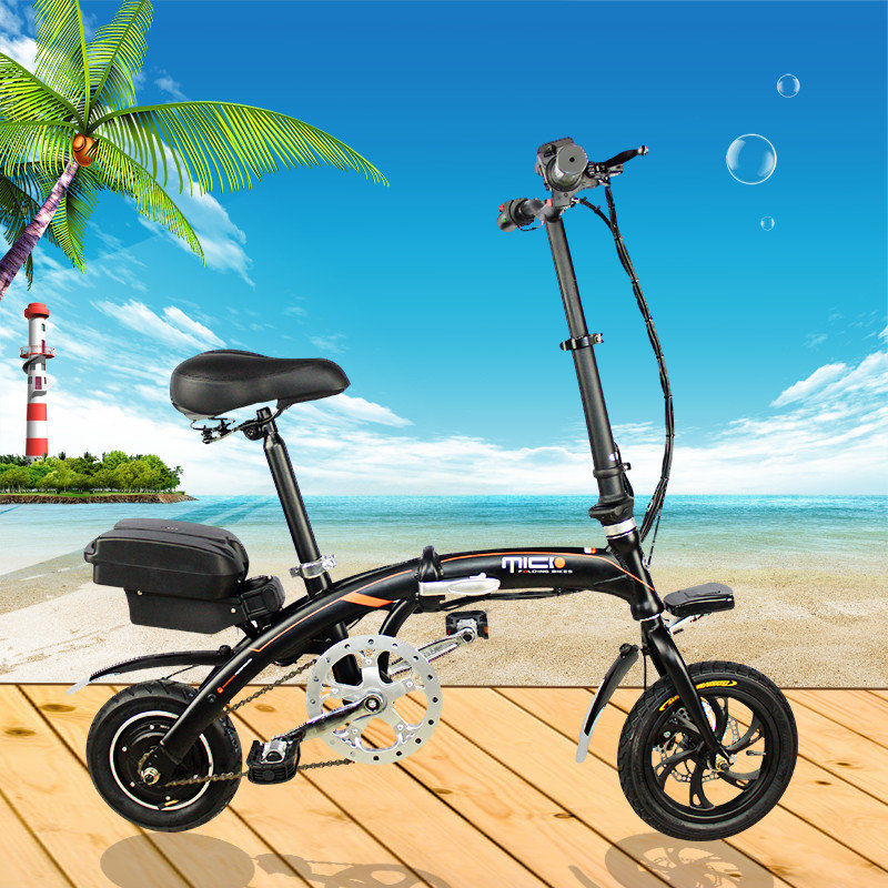 Folding Hybrid Mini Electric Bicycle 12 Inches Wheels 250W 36V Aluminum Wheel