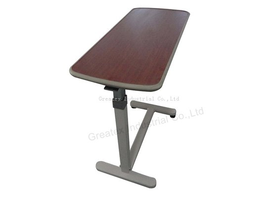 800mm x 400mm Hospital Bed Tray Table Adjustable Height Mobile With Wheels