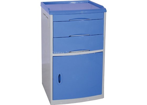 Color Optional Hospital Ward Furniture , ABS Plastic Medical Bedside Cabinet