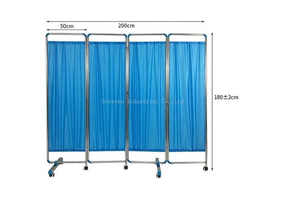 Folding Portable Medical Privacy Screens Easy Installation Waterproof Cloth