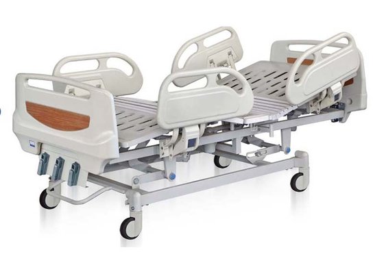 Movable Manual Hospital Bed , Medical Full Fowler Bed ABS Head / Foot Board