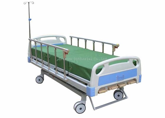 5 Functions Manual Hospital Bed With Folding Aluminium Alloy Handrails
