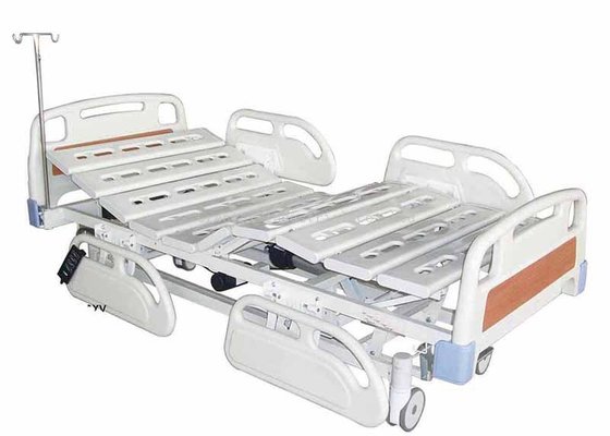 High Strength Electric Hospital Bed , Electric Patient Bed Steel Frame / ABS Side Rail