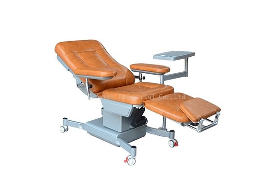 Orange Medical Treatment Chair Electric Control Back Foot / Height Adjustable