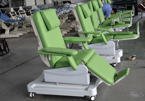 Mobile Blood Donor Chair Custom Color 250kg Loading Capacity With Wheels