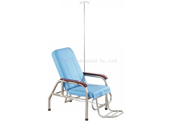 Blue Medical Infusion Chairs Hospital Nursing Room Furniture High Load Capacity