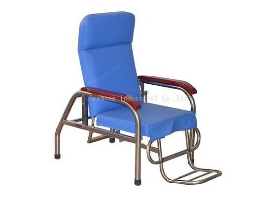 Durable IV Infusion Chairs , Blood Transfusion Chair Adjustable Reclining Position