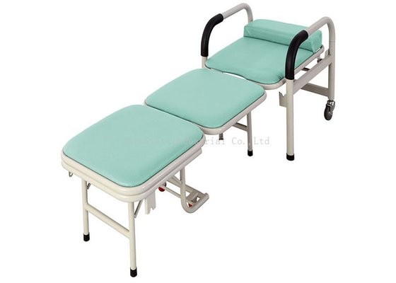 Convertible 3 Sections IV Infusion Chairs , Medical Folding Chair With Pillow
