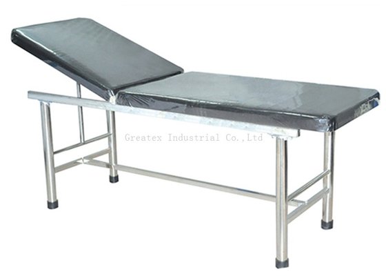 Antique Medical Examination Table Back Rest Adjustable Stainless Steel Frame