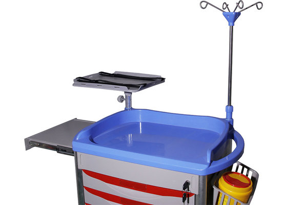 First Aid Emergency Trolley Equipment ABS Table Top Power Cable With Sockets