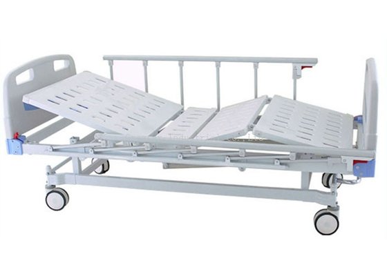 Durable Manual Hospital Beds With Rails , Hospital Adjustable Bed Double Crank Operation