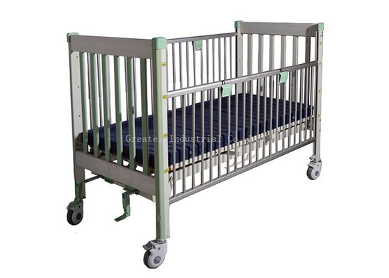 Height Adjustable Pediatric Hospital Bed , Toddler Hospital Bed Full Length Guard Rails