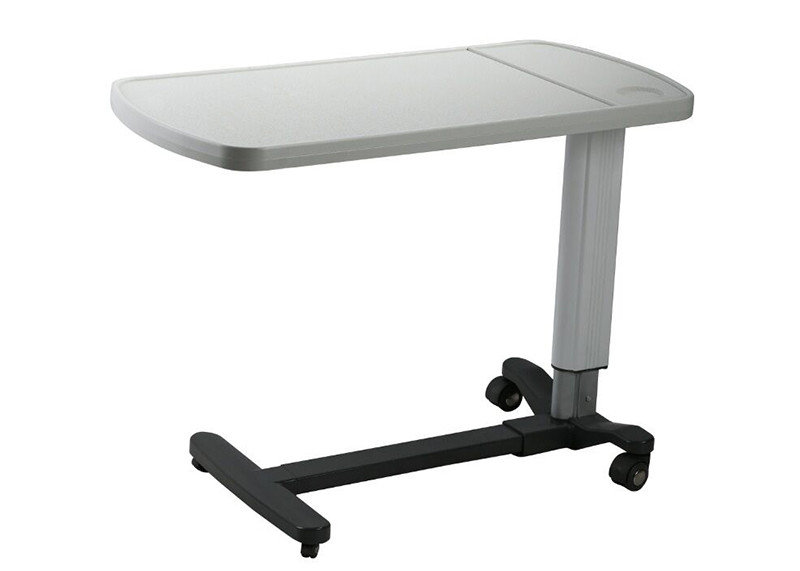 Adjustable Medical Overbed Table High Strength ABS / Aluminum Alloy Material