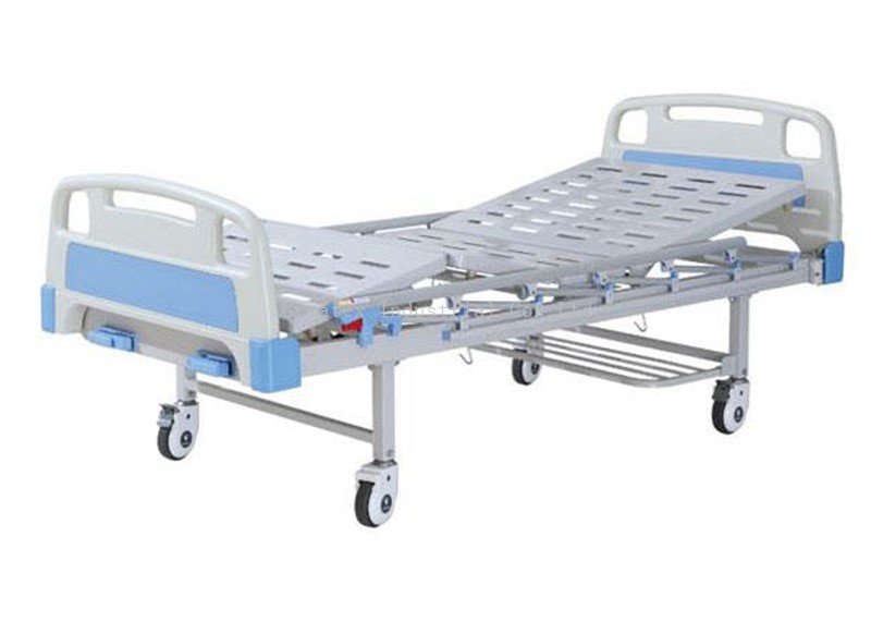Durable Manual Hospital Beds With Rails , Hospital Adjustable Bed Double Crank Operation
