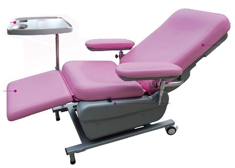 4 Sections Dialysis Recliner Chairs  Medical Reclining Phlebotomy Chair
