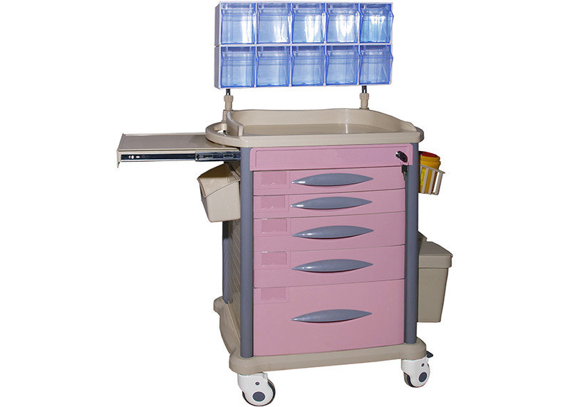 ABS Plastic Medical Trolley , Medical Anesthesia Trolley For Hospital / Clinic