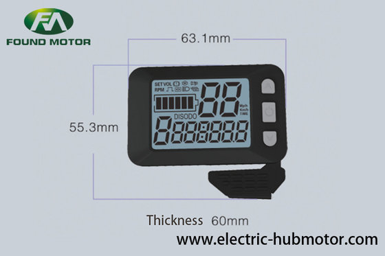 Multi Function LCD Display Electric Bike Accessories , HD Electric Bicycle LCD Display